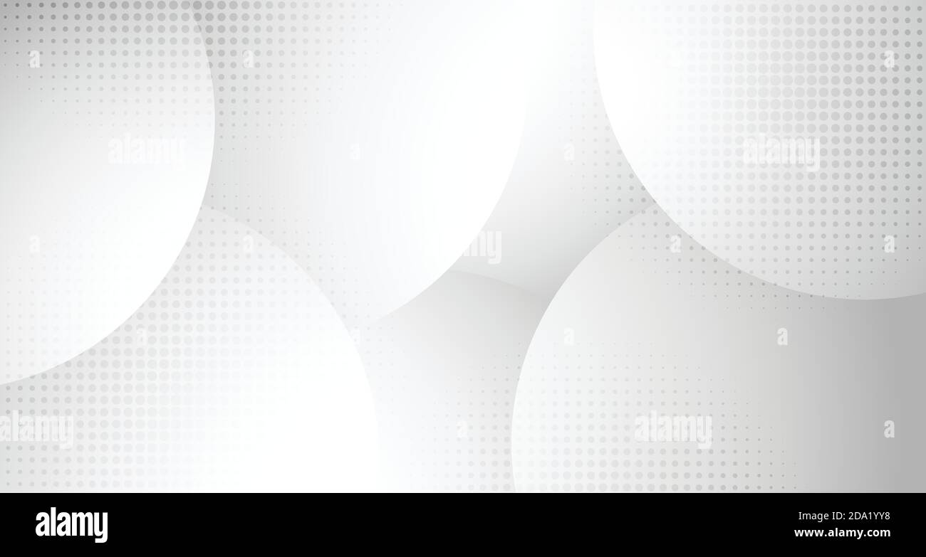 Abstract gradient white and grey circle geometric pattern with a ...