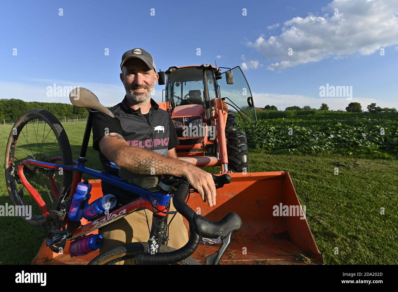 UNITED STATES - 08-17-20 : Kasey Clark a cyclist and organic farmer ...