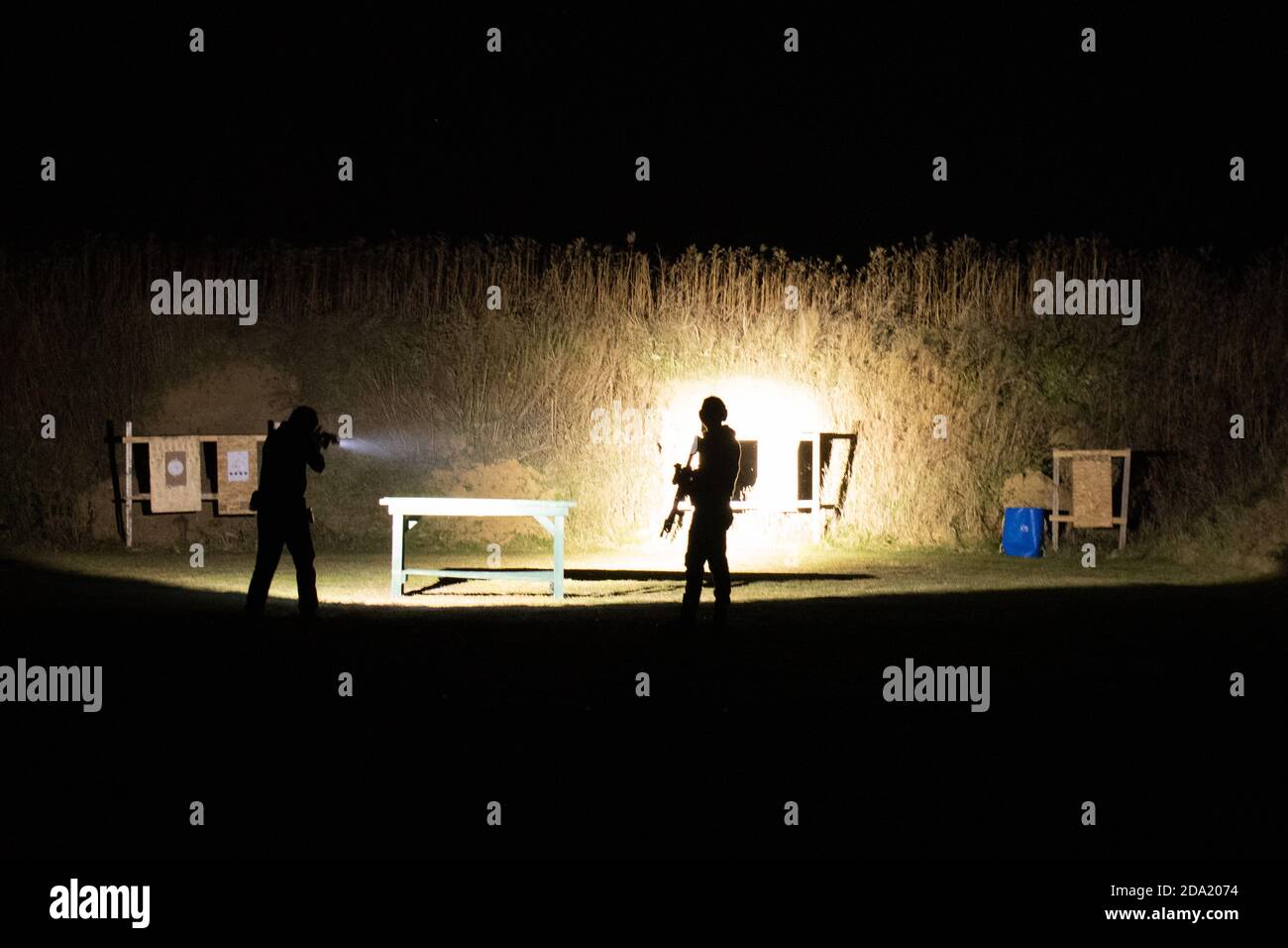 Night Shooting at the Range Stock Photo - Alamy