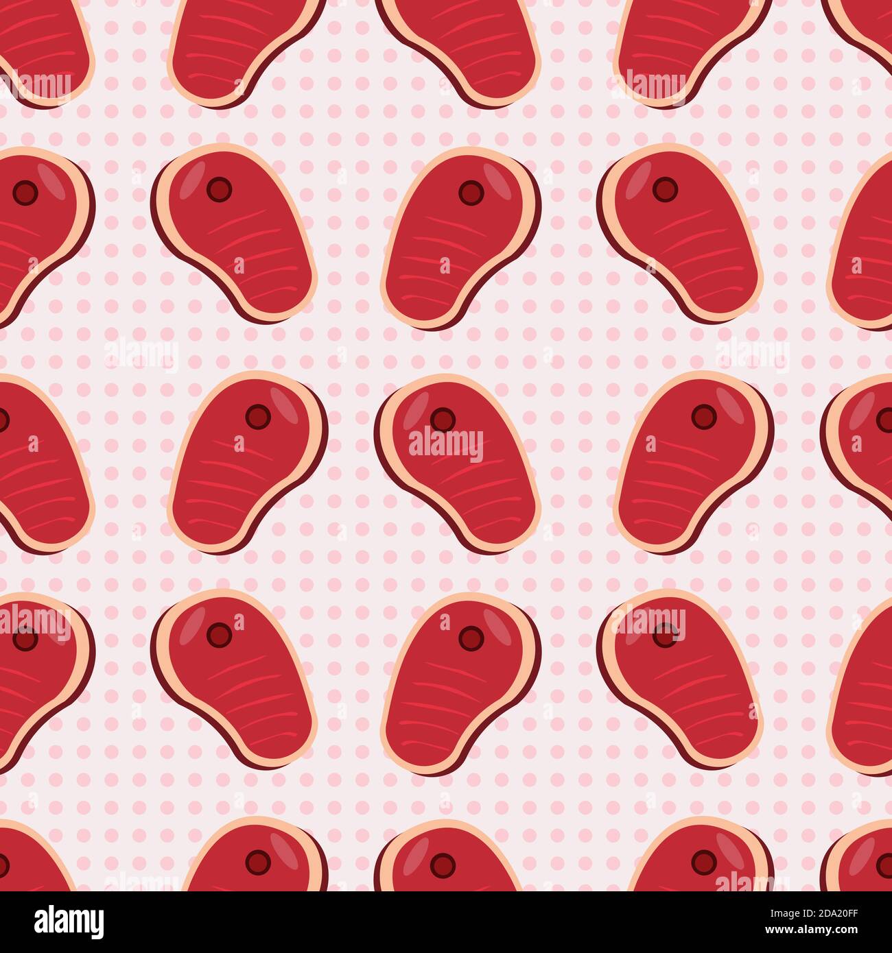 meat steak fillet seamless pattern vector illustration Stock Vector ...