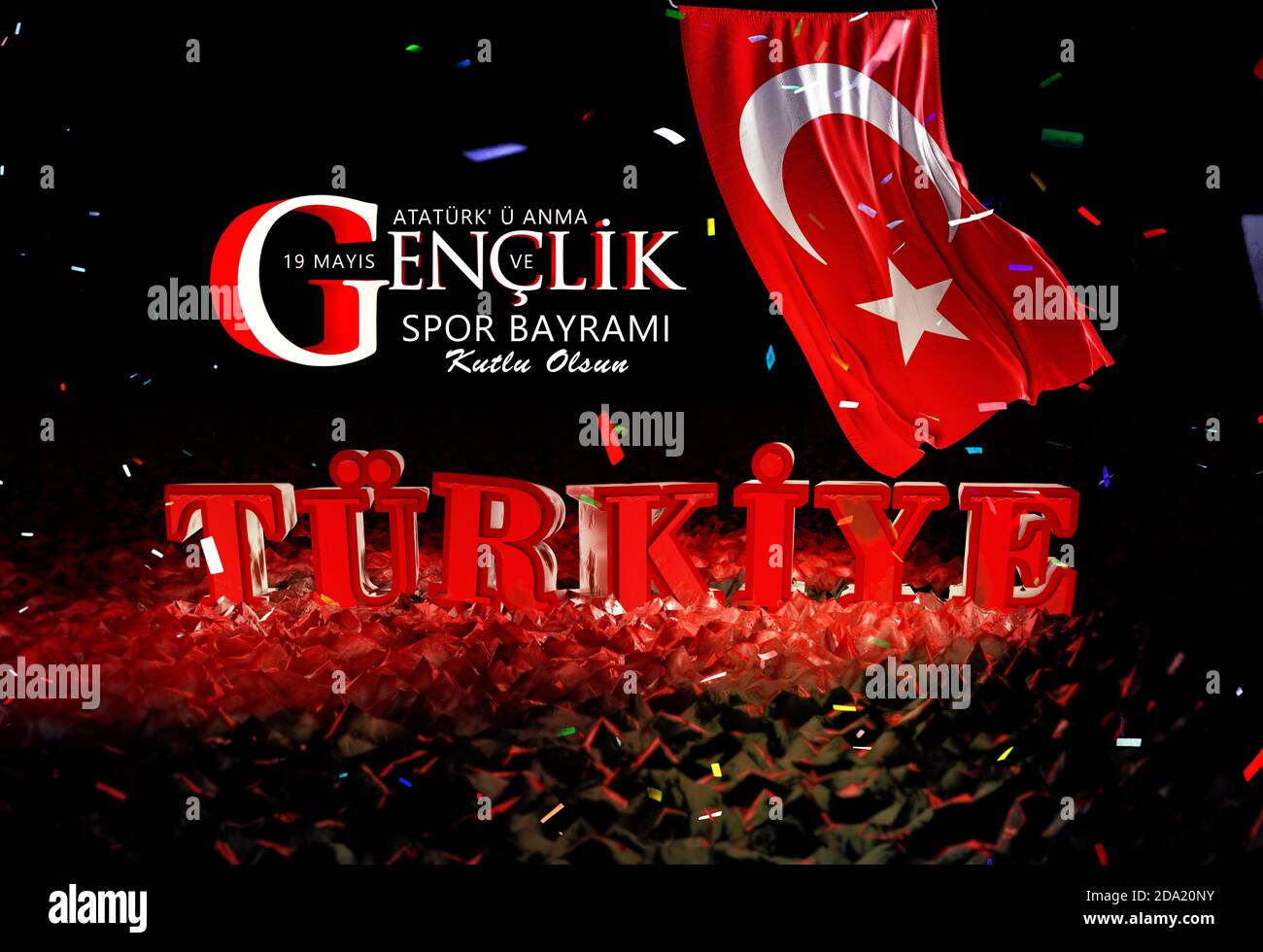 Turkey; Turkish Flag, Celebration and Turkish Flag Stock Photo - Alamy