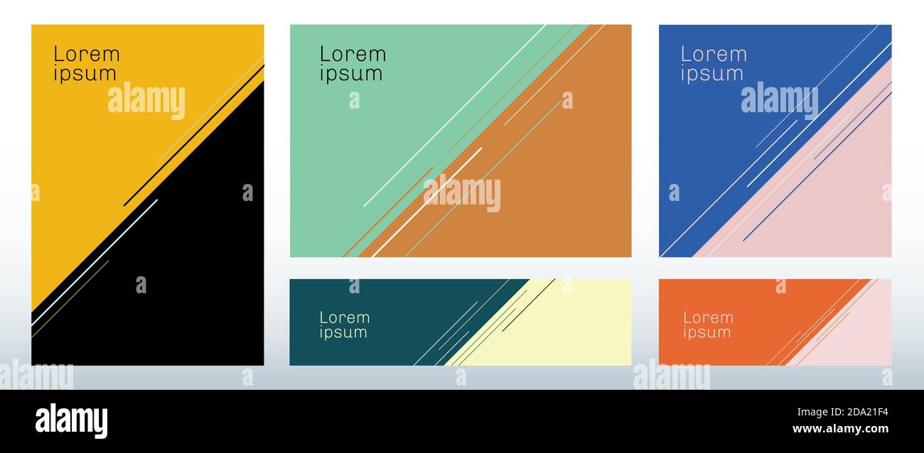 Set of template abstract triangle background with diagonal line ...