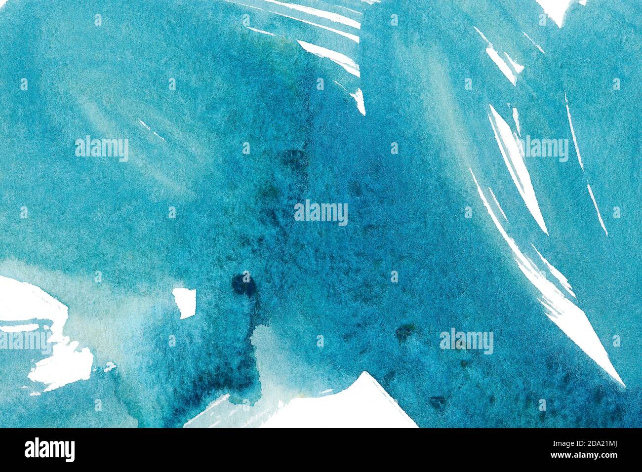 Light blue hand drawn watercolor background Stock Photo - Alamy