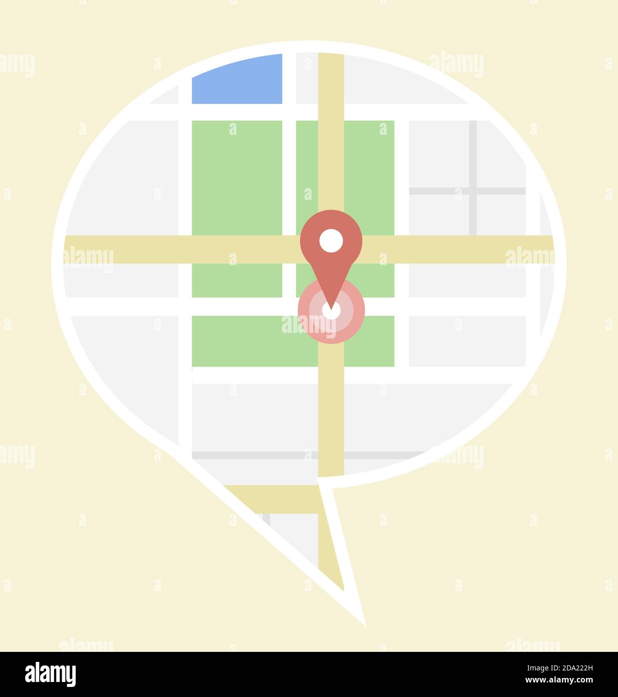 City Map And The Route Stock Vector Image & Art - Alamy