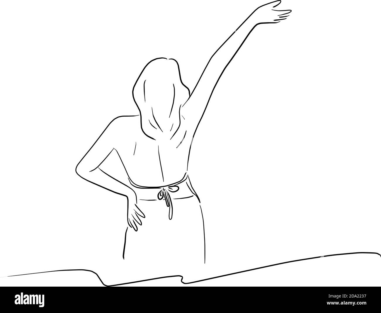 Raising arm Black and White Stock Photos & Images - Alamy