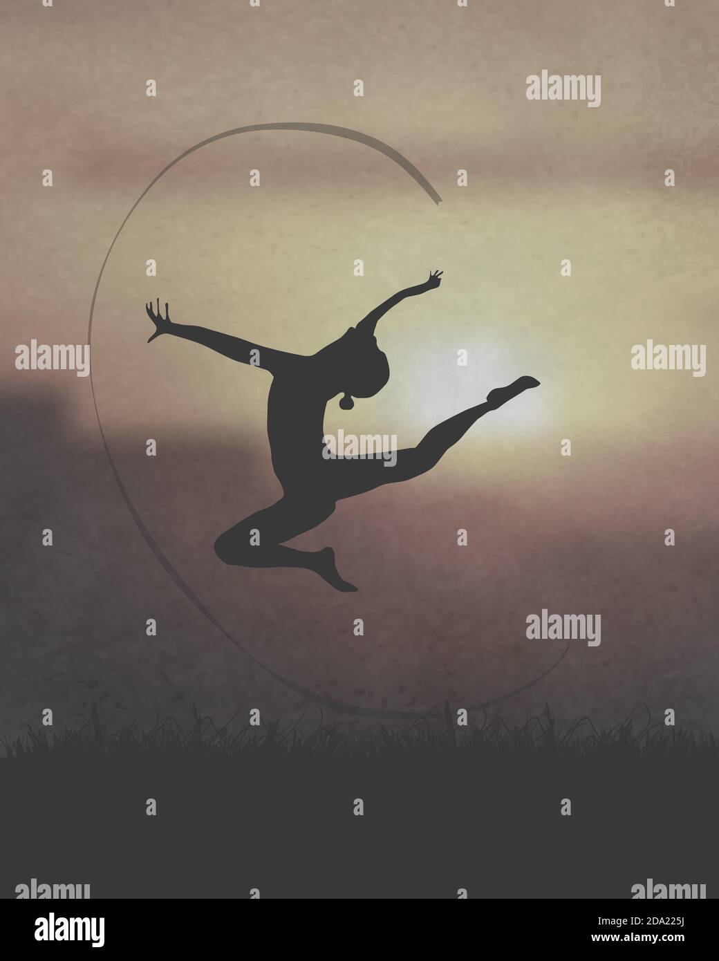 Female contortionist stretching under hi-res stock photography and ...