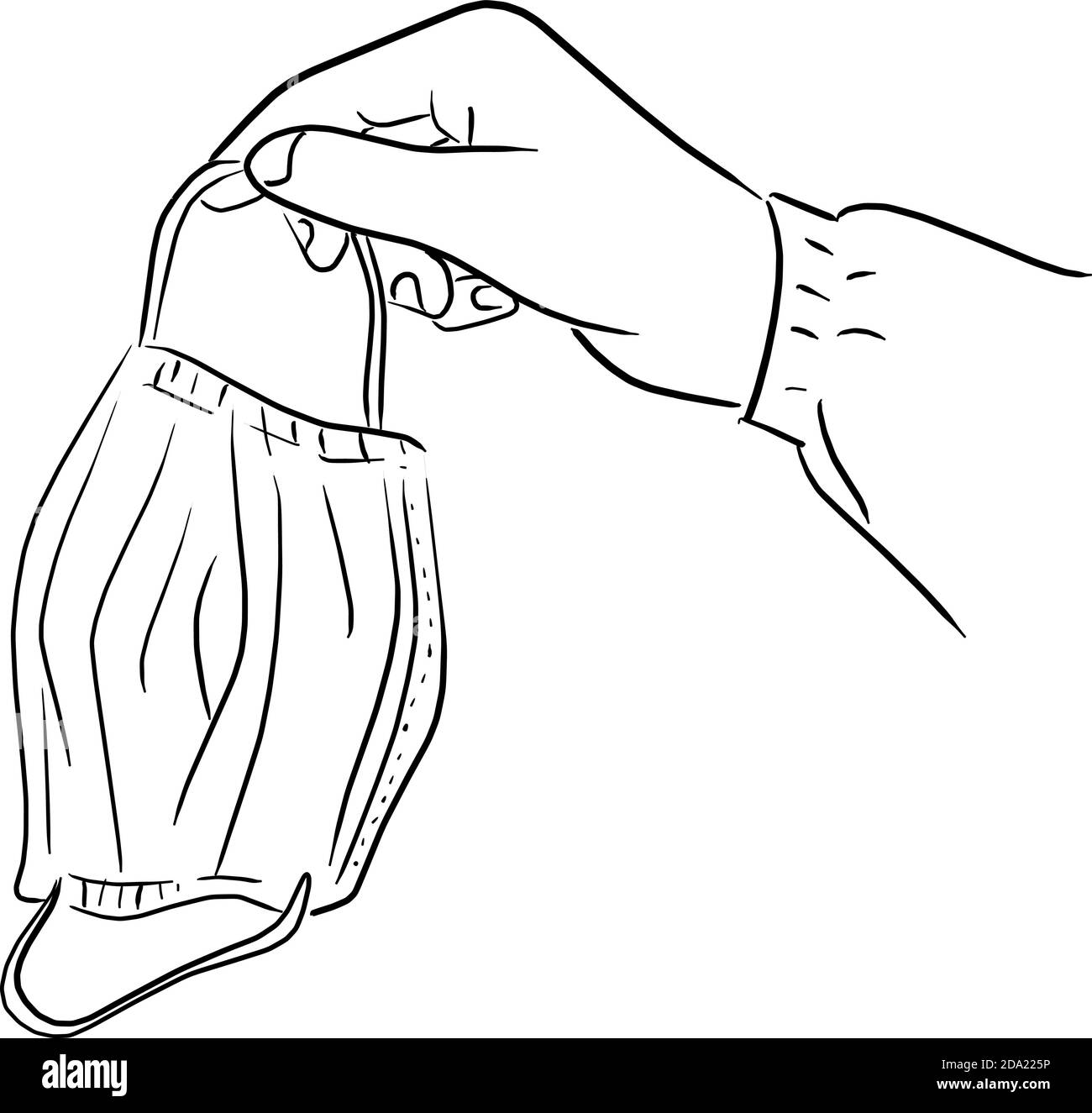 closeup hand holding face mask vector Stock Vector Image & Art - Alamy