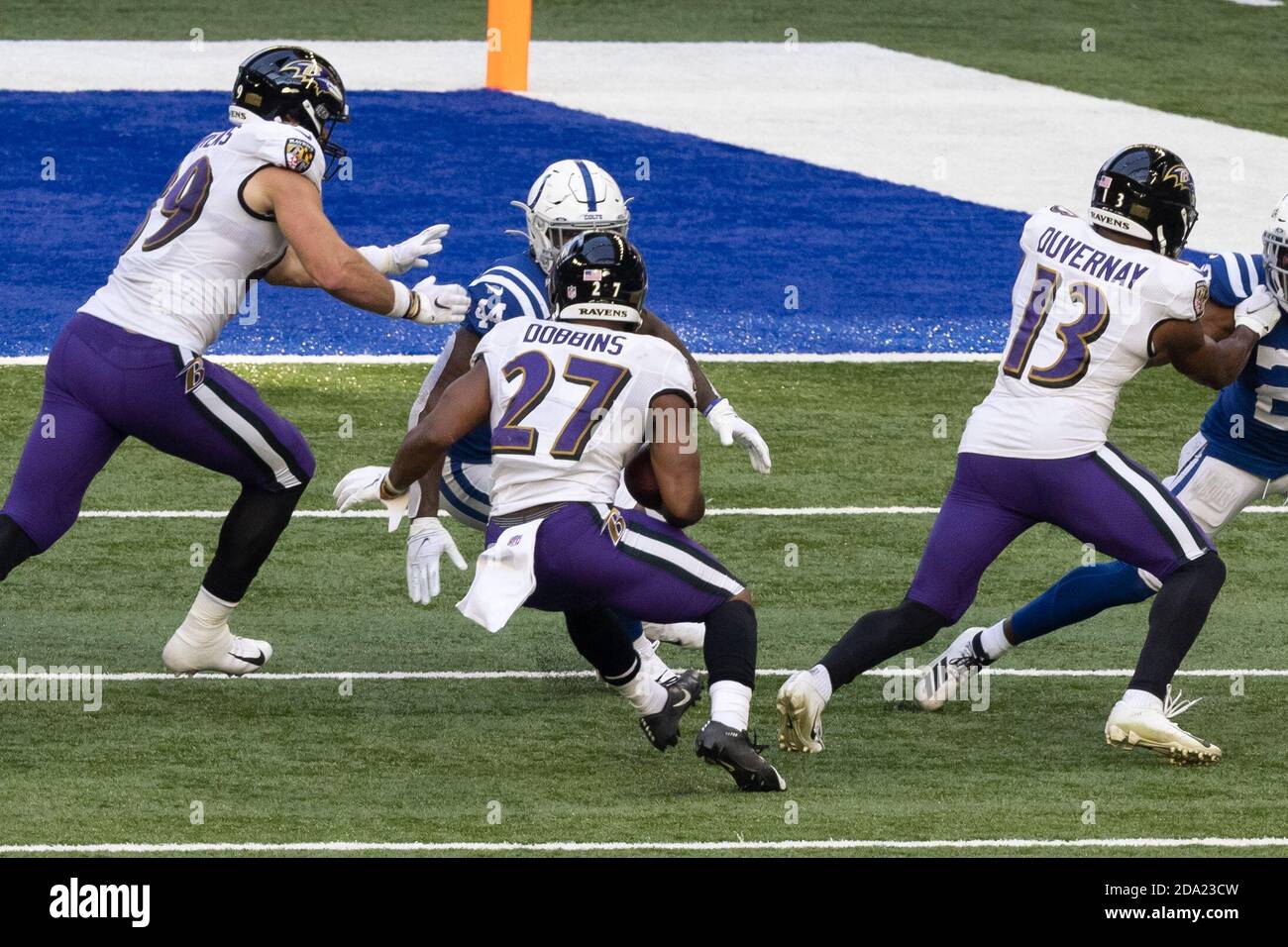 Indianapolis, Indiana, USA. 8th Nov, 2020. Baltimore Ravens running ...