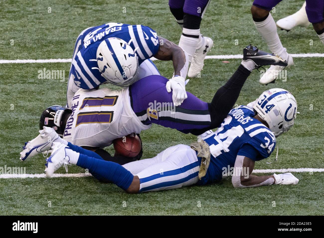 Baltimore ravens wide receiver james proche 11 hi-res stock photography ...