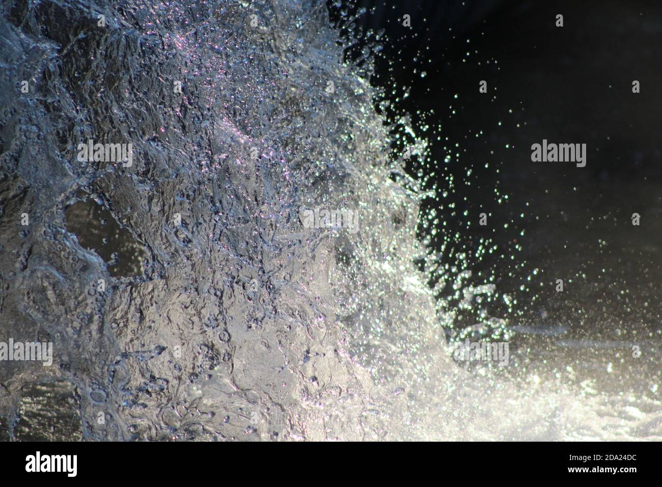 Waterfall over inflatable dam Stock Photo - Alamy