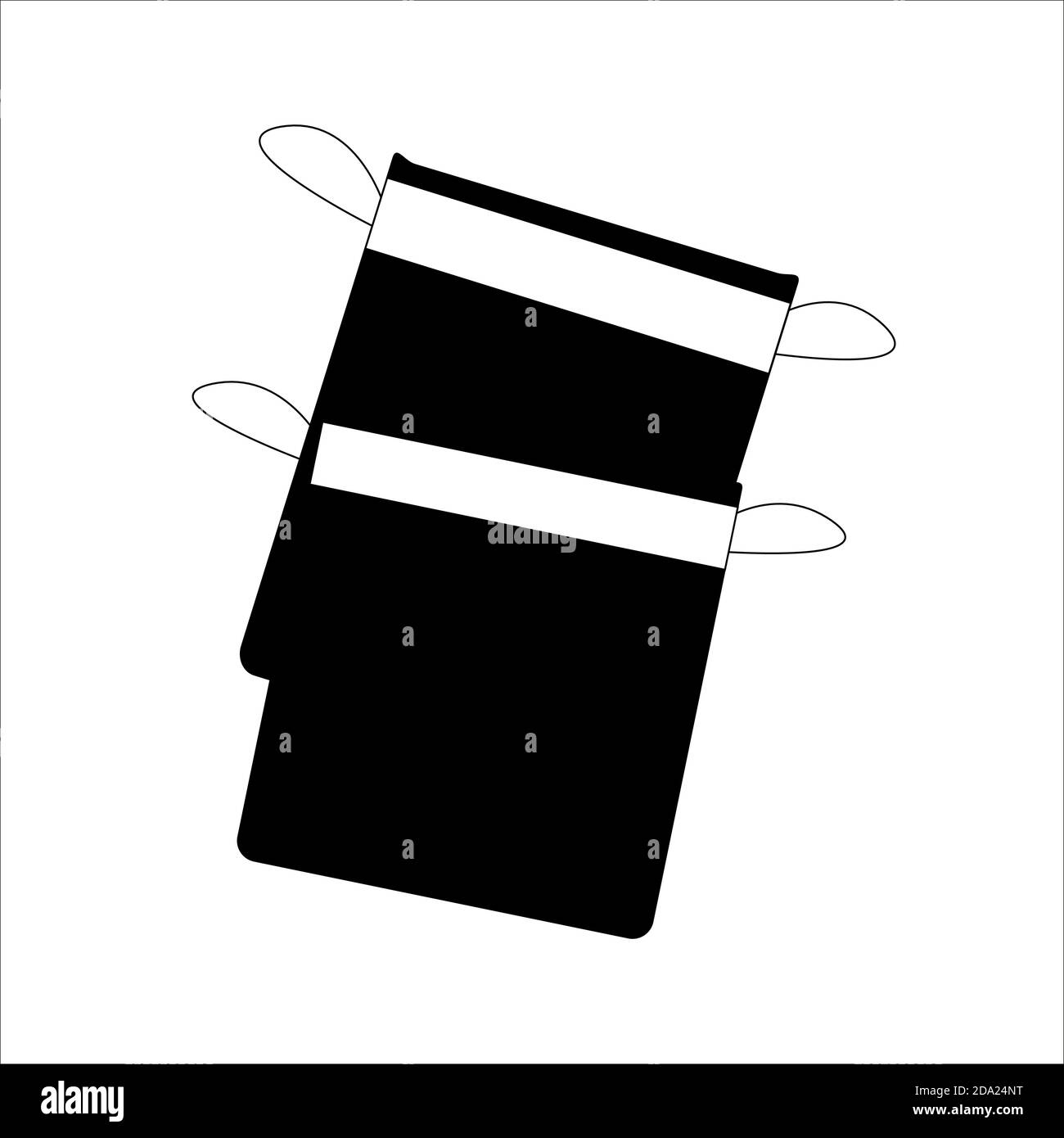 Green pack food icon Black and White Stock Photos & Images - Alamy