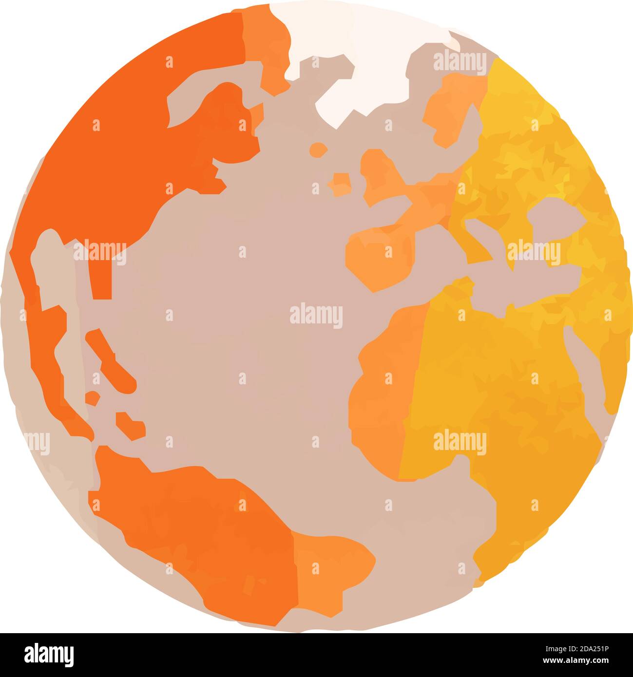 This is a illustration of Warm Watercolor-like Illustration of a round ...