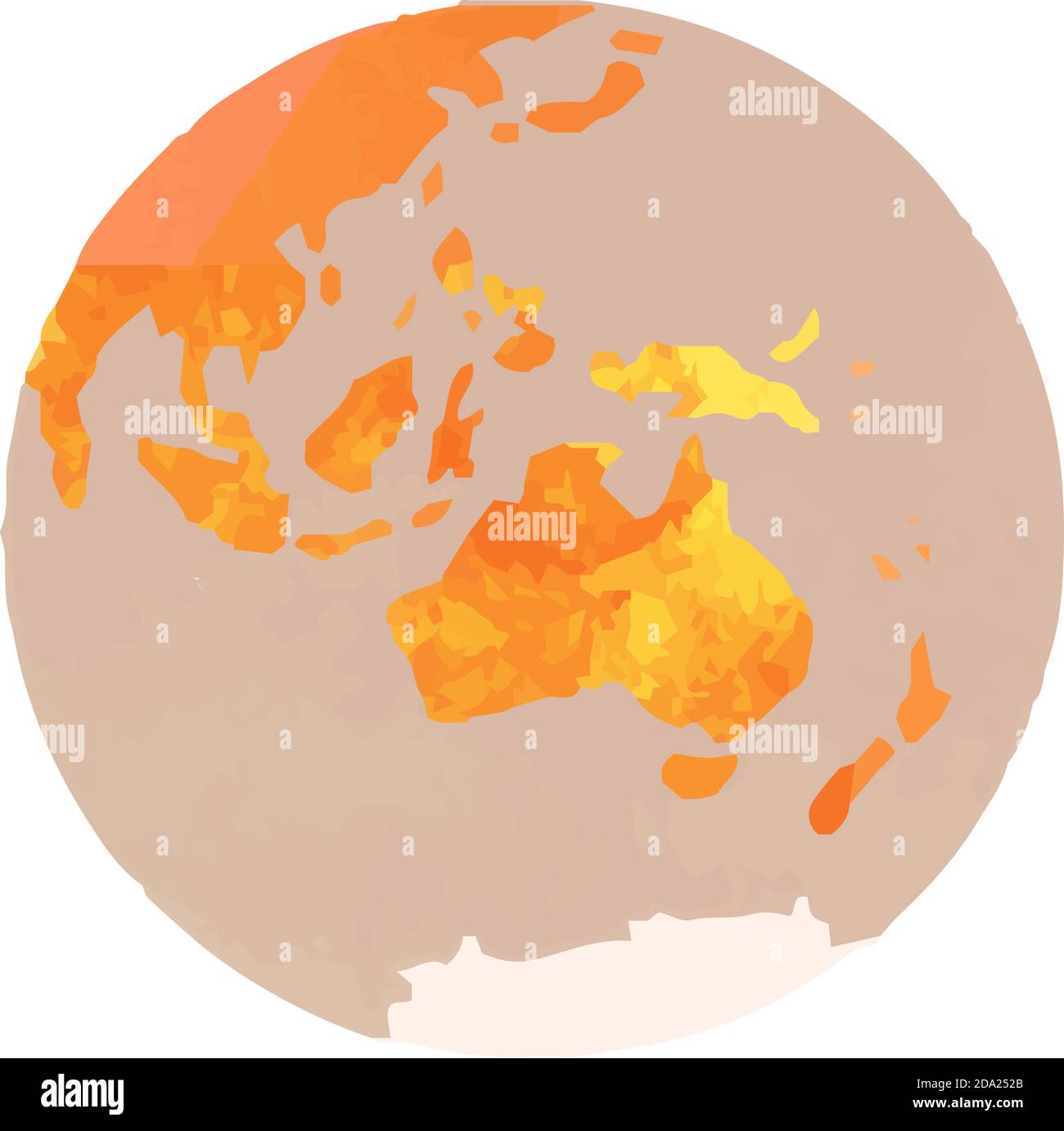 This is a illustration of Warm Watercolor-like Illustration of a round ...
