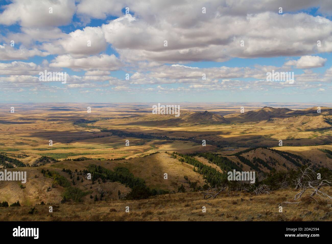 Mountain landscape and open spaces in Central Montana, USA Stock Photo ...