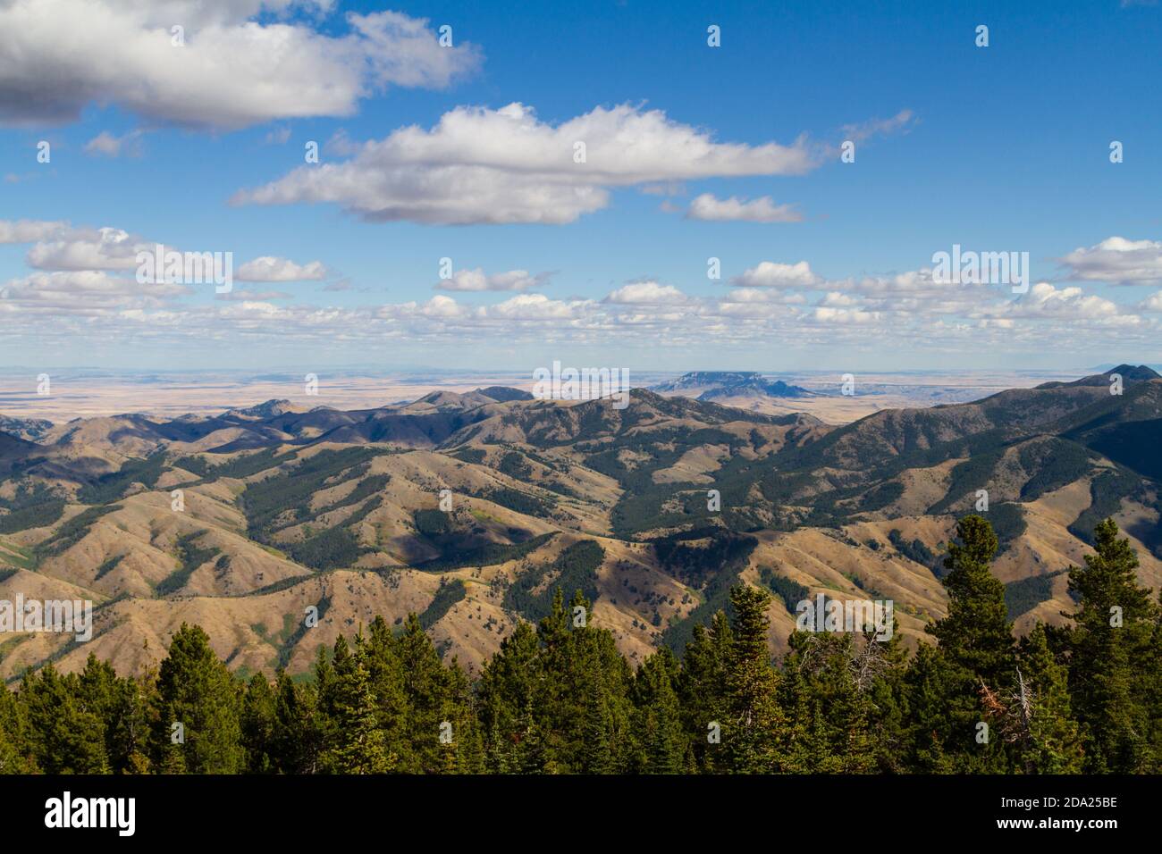Mountain landscape and open spaces in Central Montana, USA Stock Photo ...