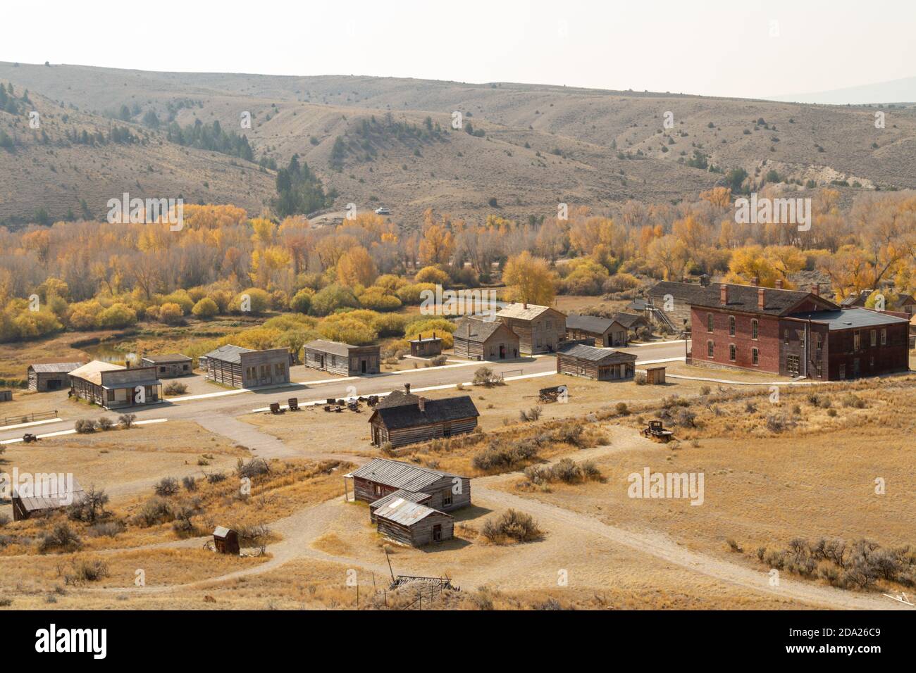 Overview of Bannack, Montana, an old mining town in Southwest Montana ...