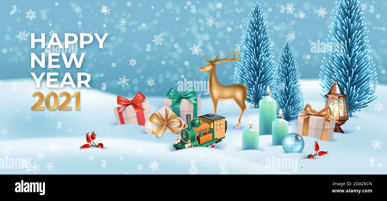 Toy christmas tree deer Stock Vector Images - Alamy