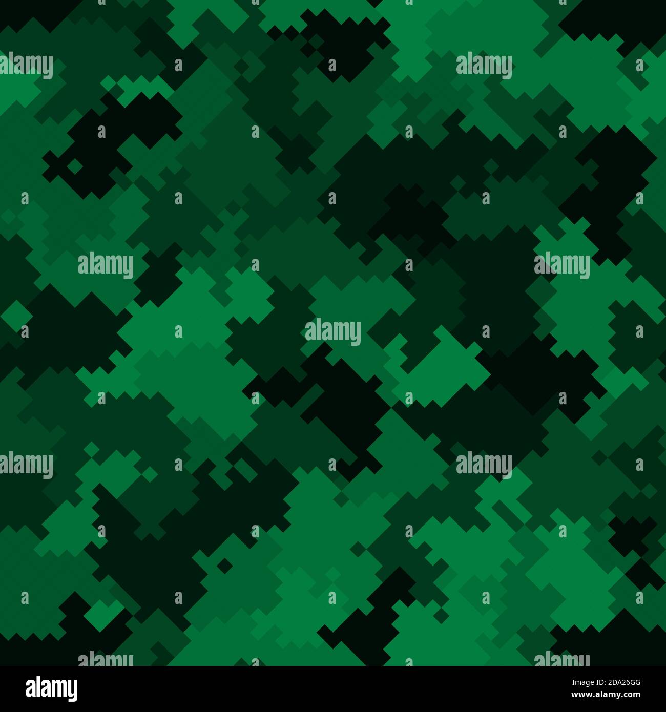 Seamless digital woodland pixel camo texture vector for army textile ...