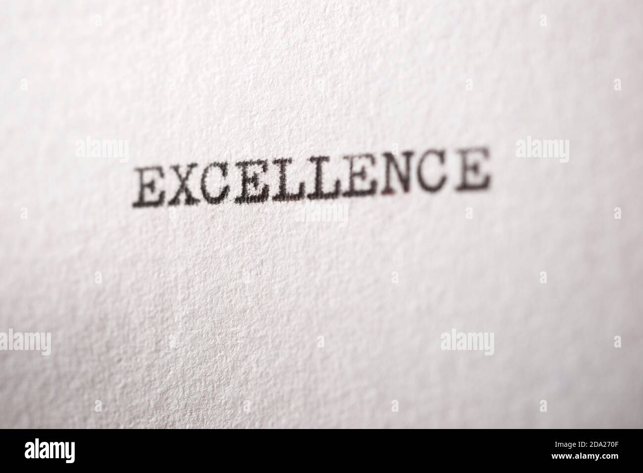 Excellence word written with a typewriter Stock Photo - Alamy
