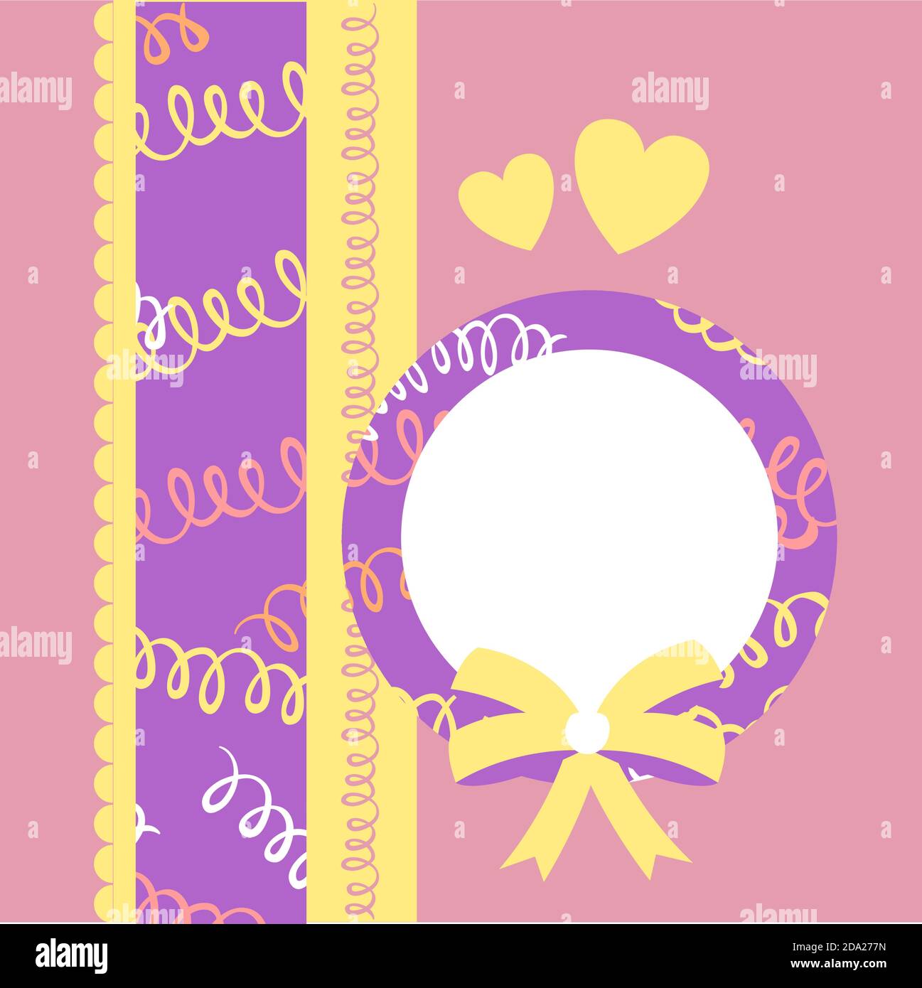 Design template for cute invitation card. Template for scrapbooking ...
