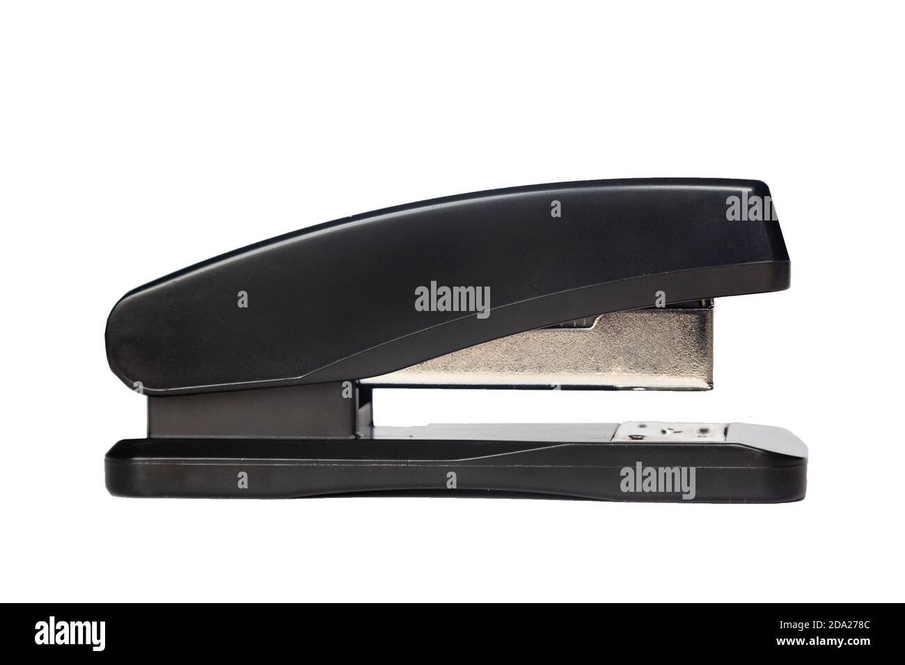 Black office stapler on white background. Isolated Stock Photo - Alamy