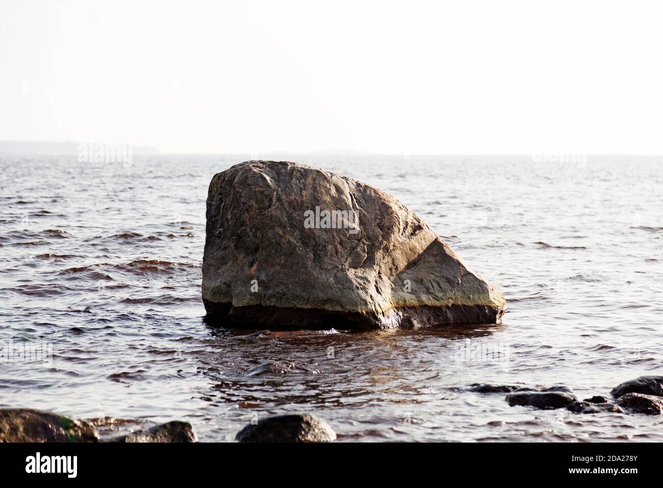 a small cliff in the sea by nature reserve Stock Photo - Alamy