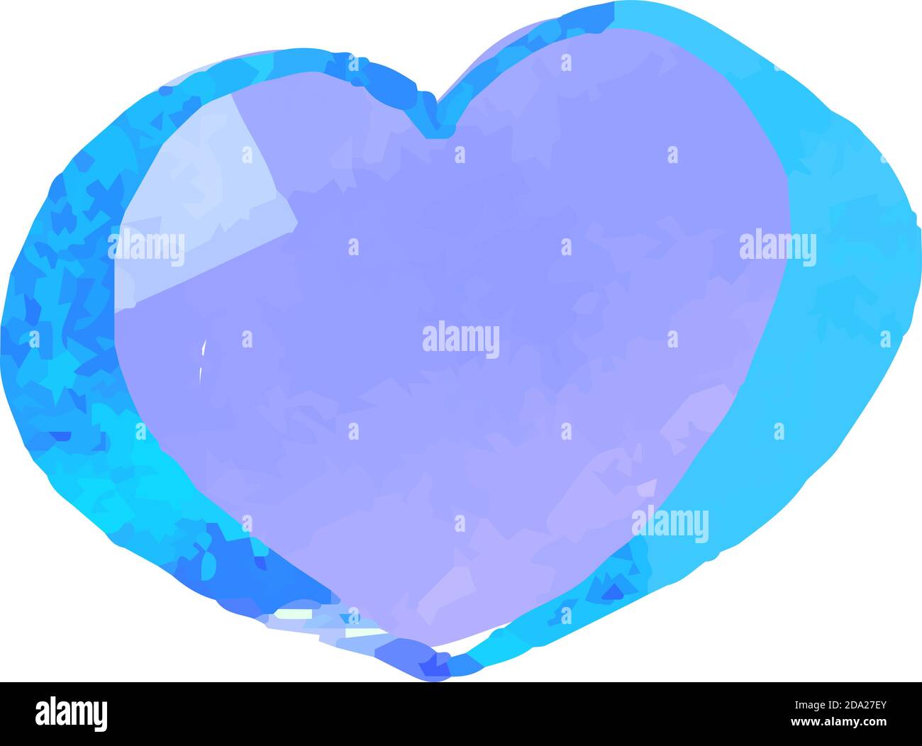 This is a illustration of Cold Watercolor-like handwriting Cute heart ...