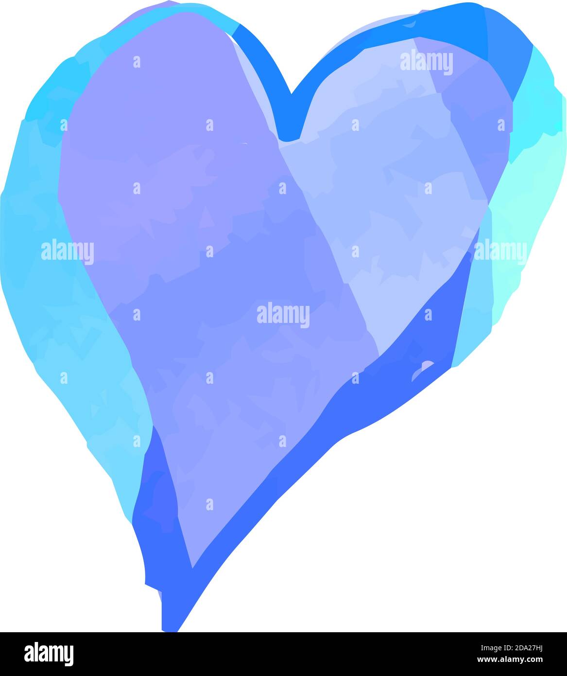 This is a illustration of Cold Watercolor-like handwriting Cute heart ...