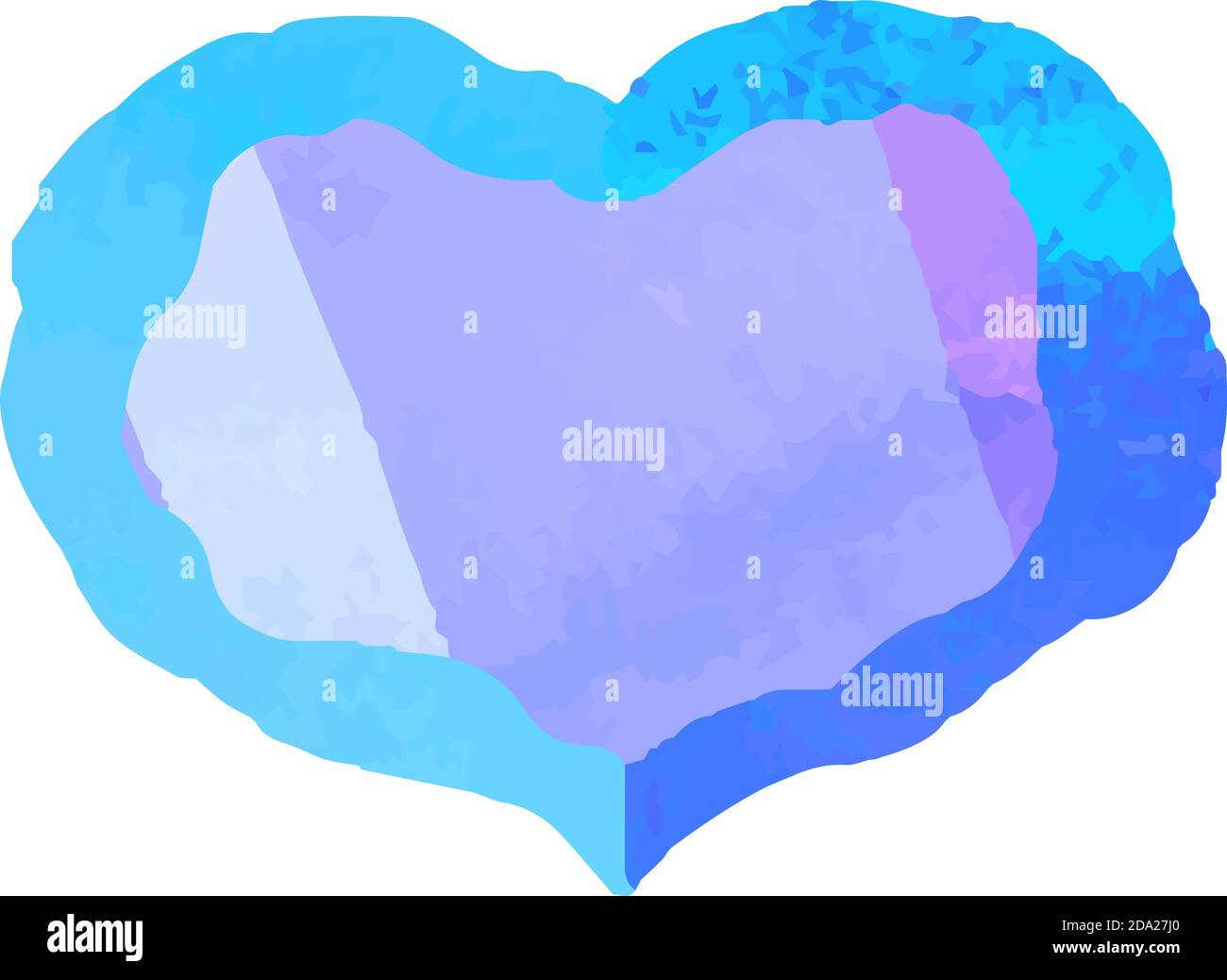 This is a illustration of Cold Watercolor-like handwriting Cute heart ...