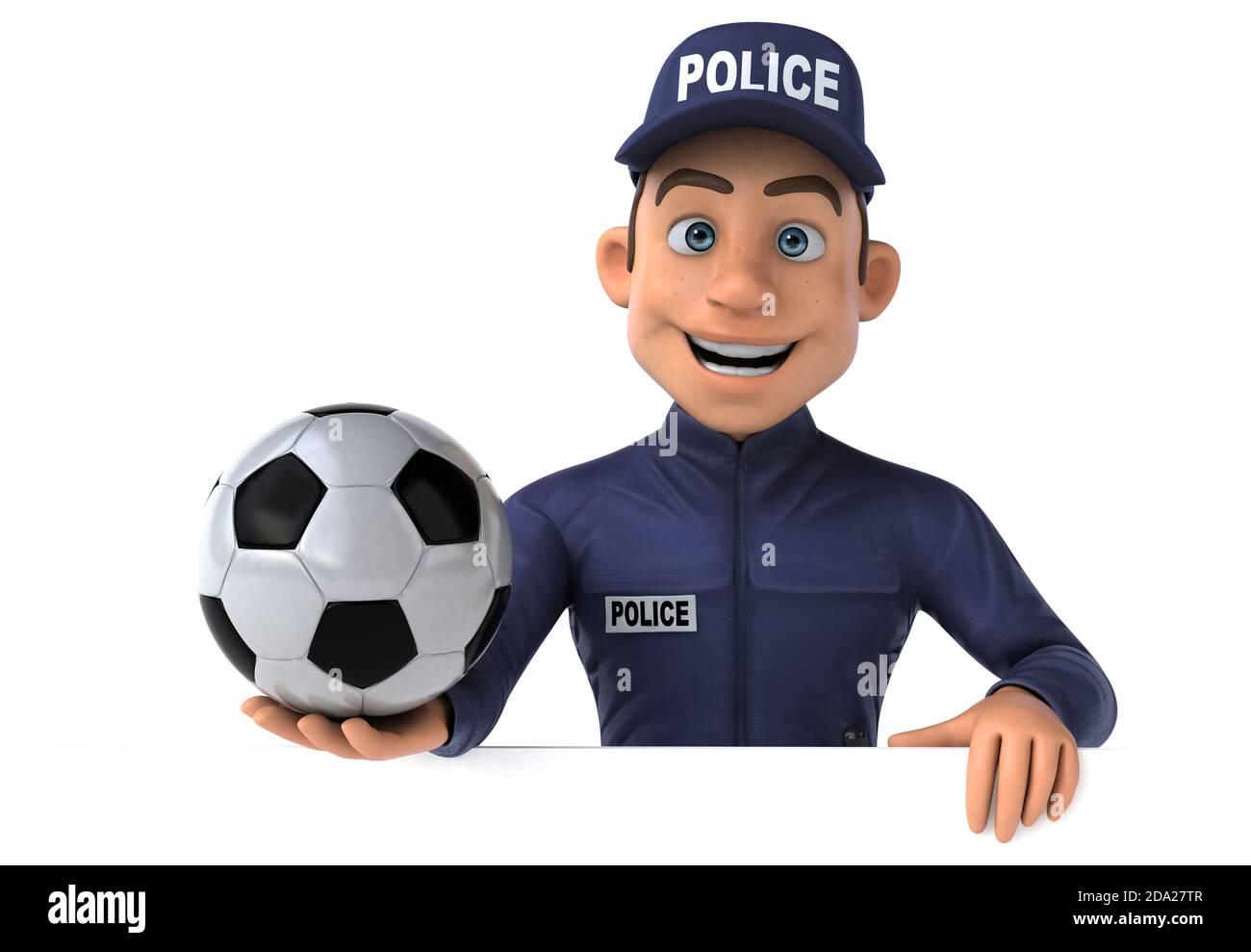 Fun 3D illustration of a cartoon Police Officer Stock Photo - Alamy
