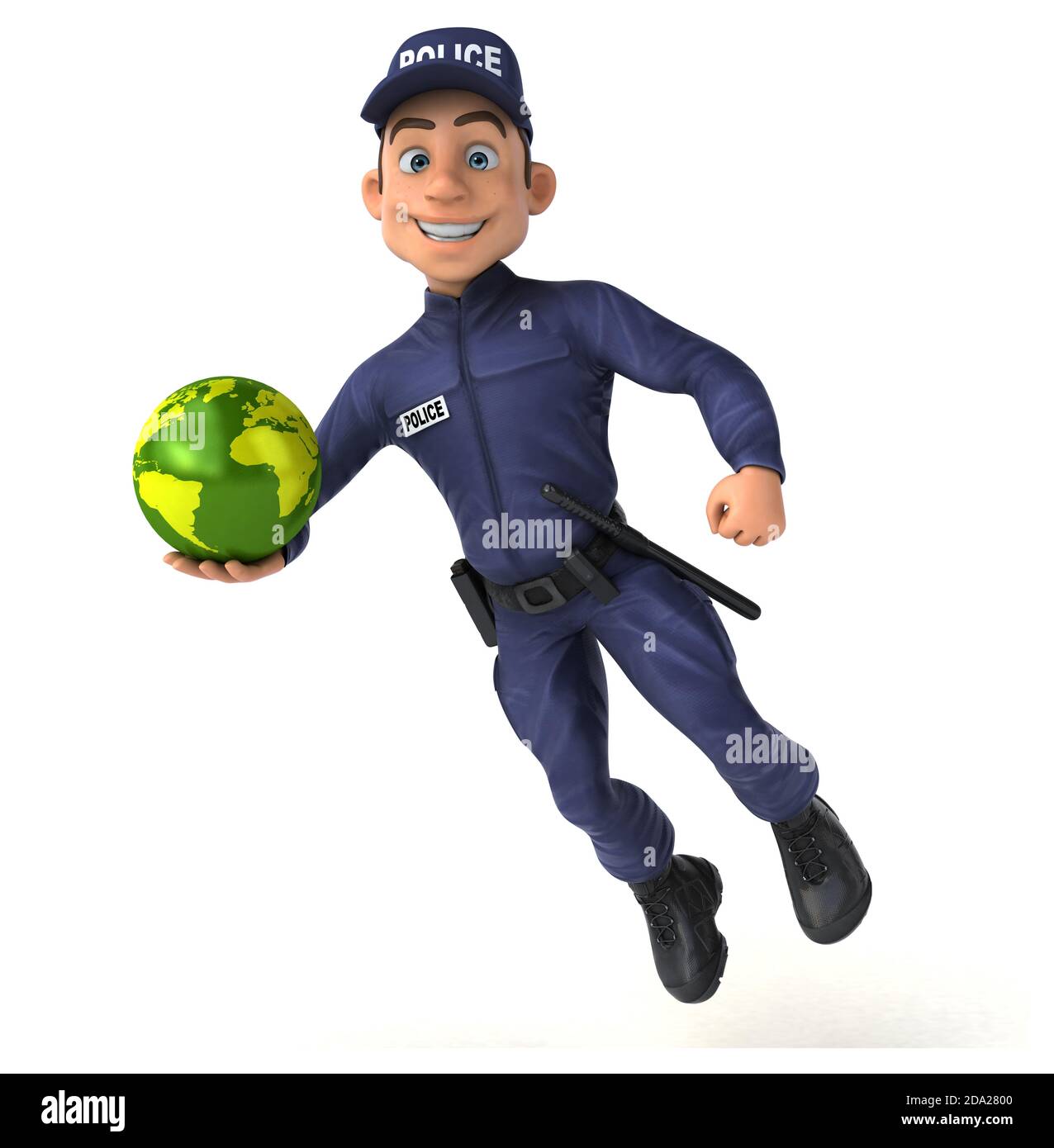 Fun 3D illustration of a cartoon Police Officer Stock Photo - Alamy
