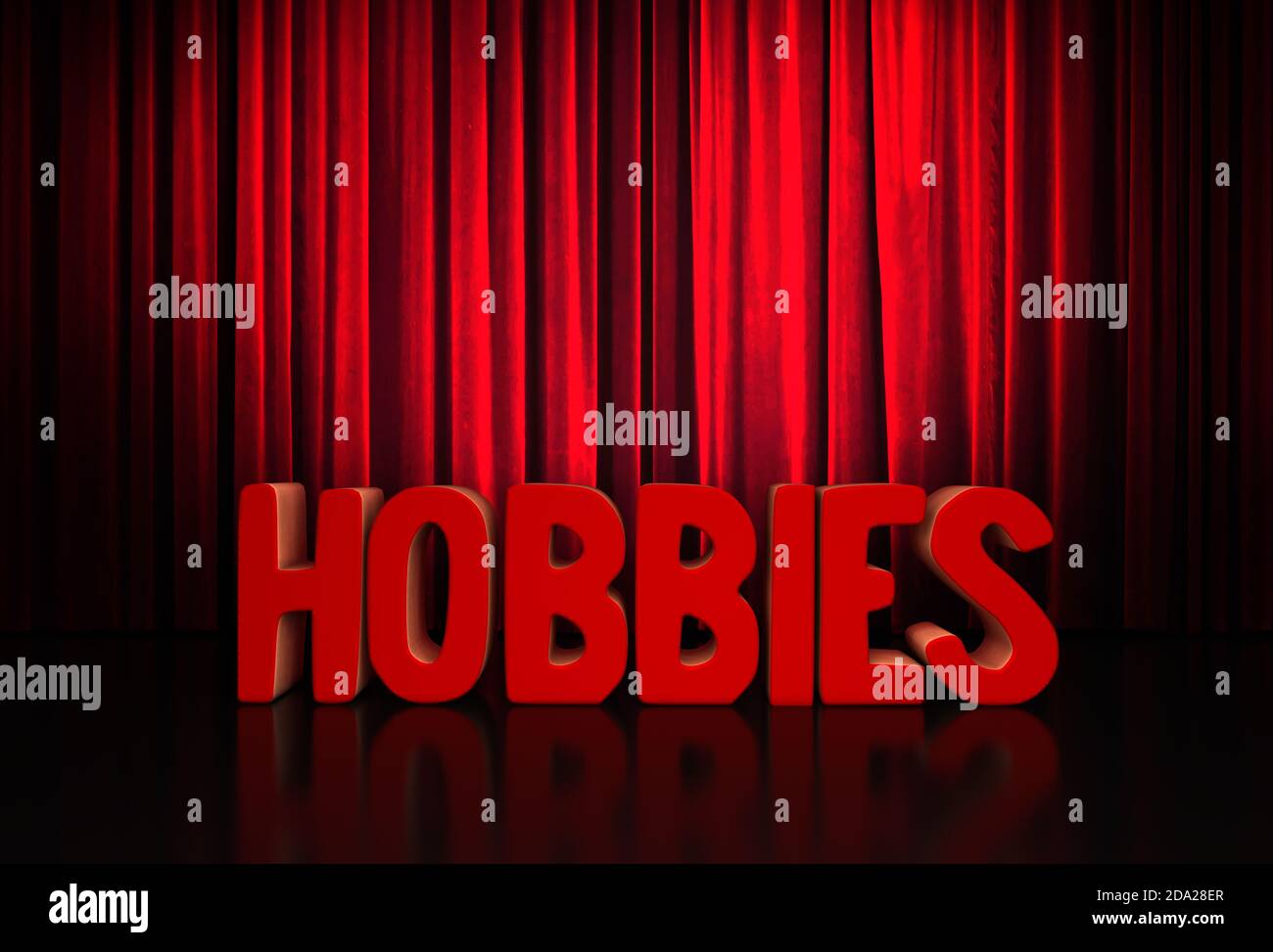 Hobbies, Background, 3D Writing Stock Photo - Alamy