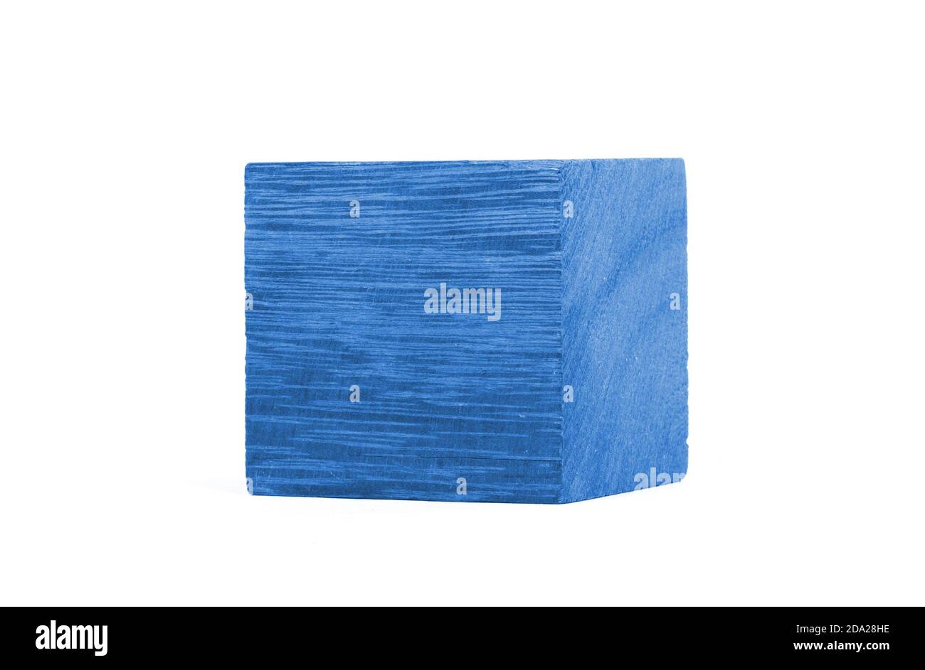 Vintage blue building block isolated on white background Stock Photo ...