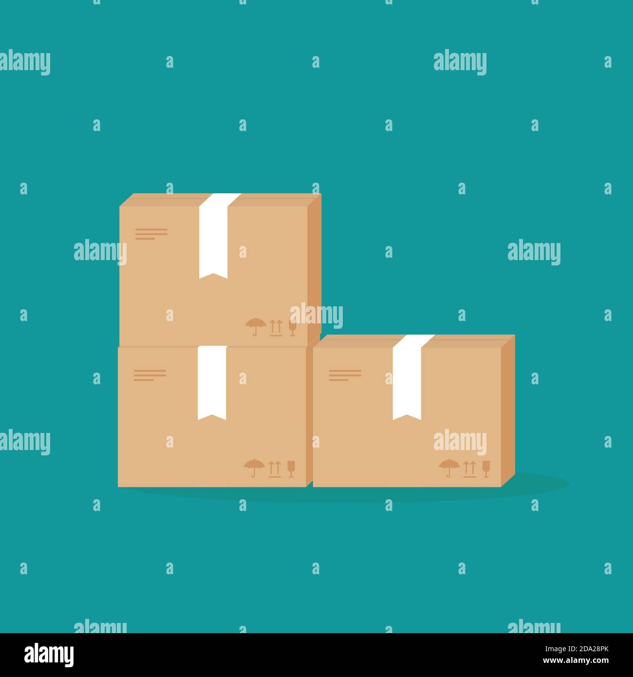 Parcel stack Stock Vector Images - Alamy