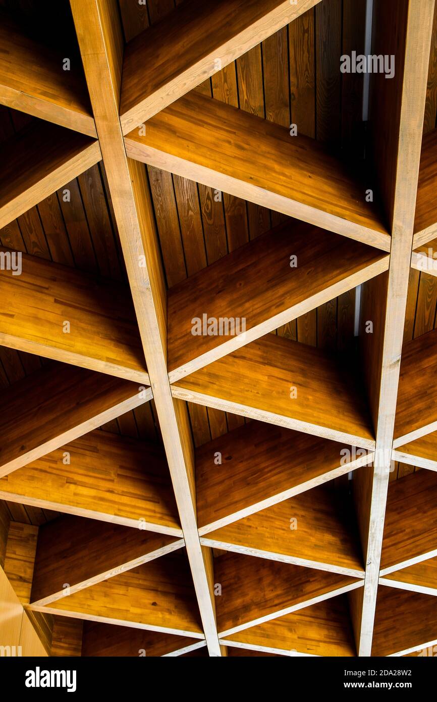 Roofing Construction. Wooden Roof Frame House Construction. Abstract ...