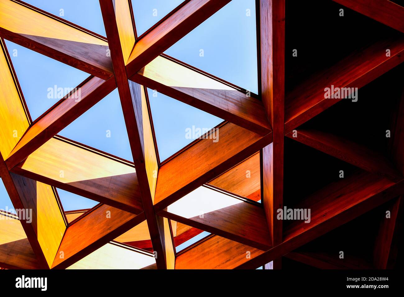Roofing Construction. Wooden Roof Frame House Construction. Abstract ...