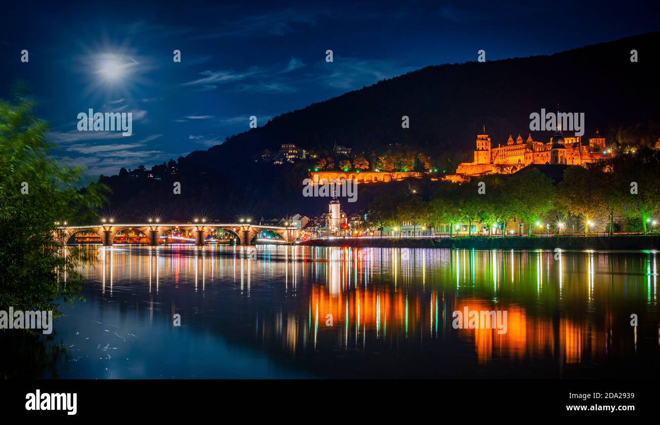 Night view of heidelberg hi-res stock photography and images - Alamy
