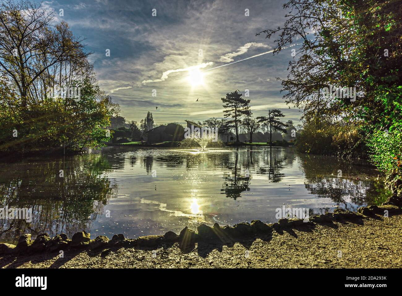 Sunrise over the pond, People's Park Stock Photo - Alamy