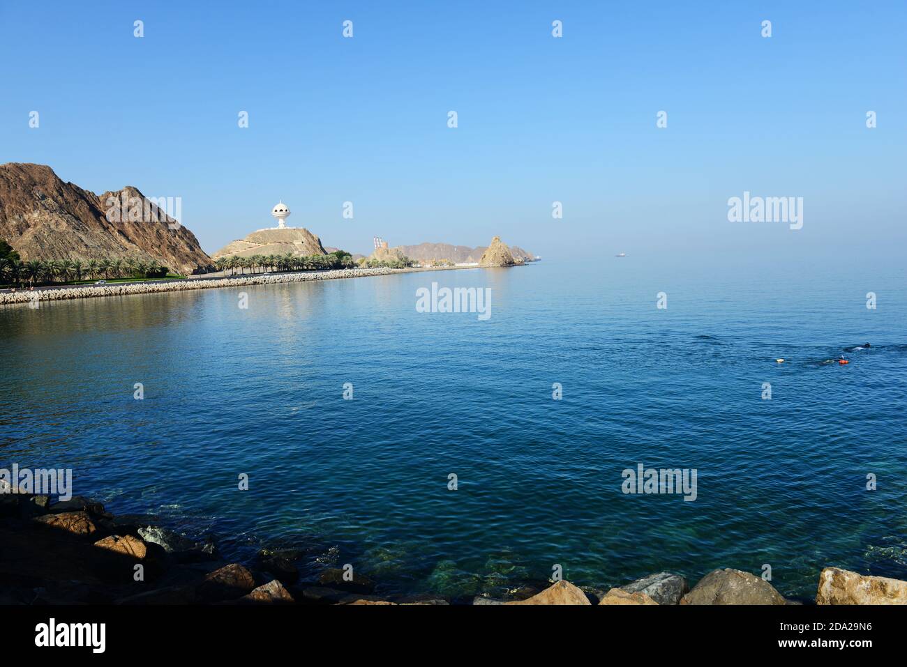 Kalbuh coastline along the Corniche between old Muscat and Mutrah in ...