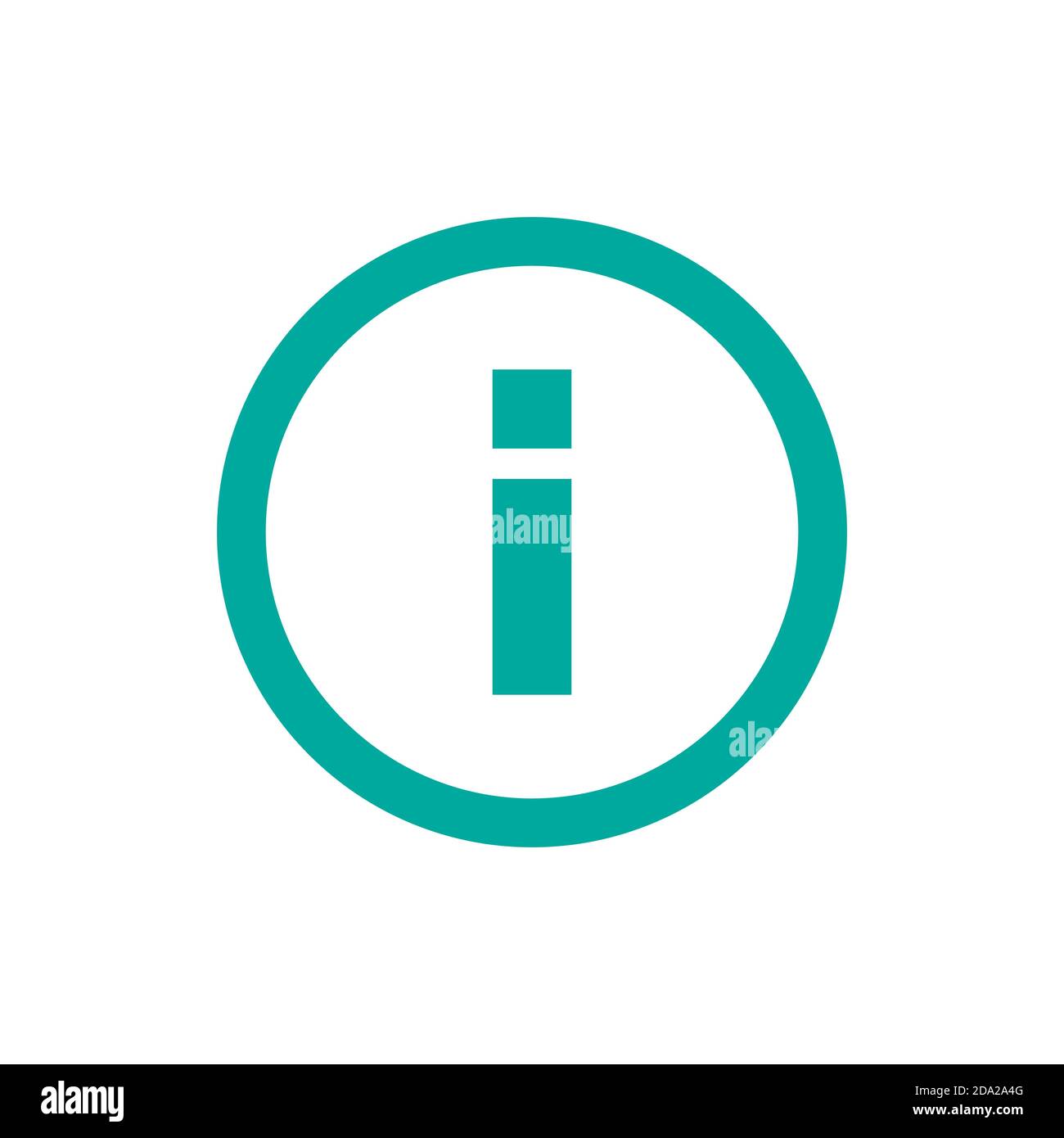 Information sign in circle. Flat blue vector line icon. Info bubble ...