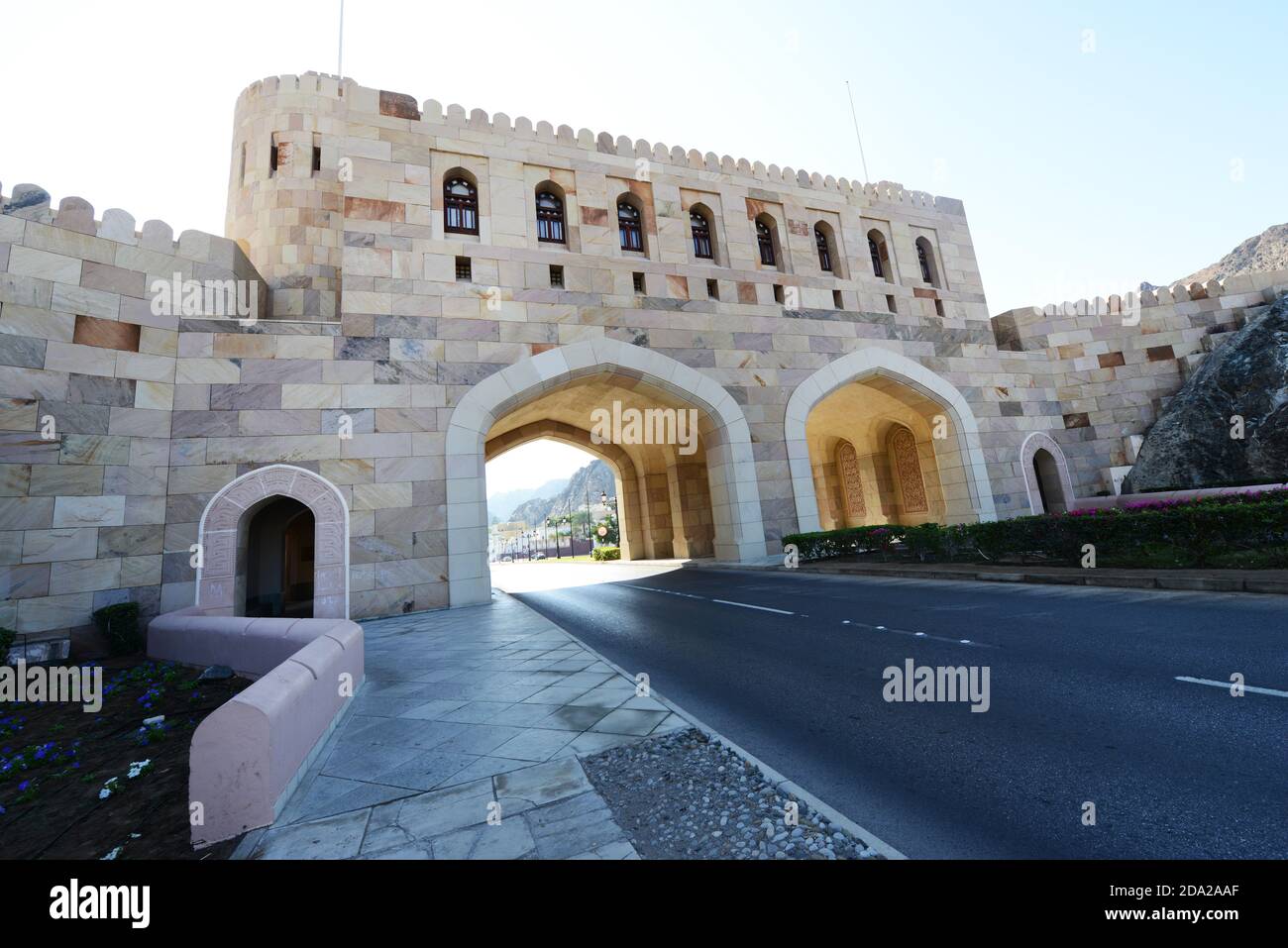 The Main gate to the old city of Muscat, Oman Stock Photo - Alamy