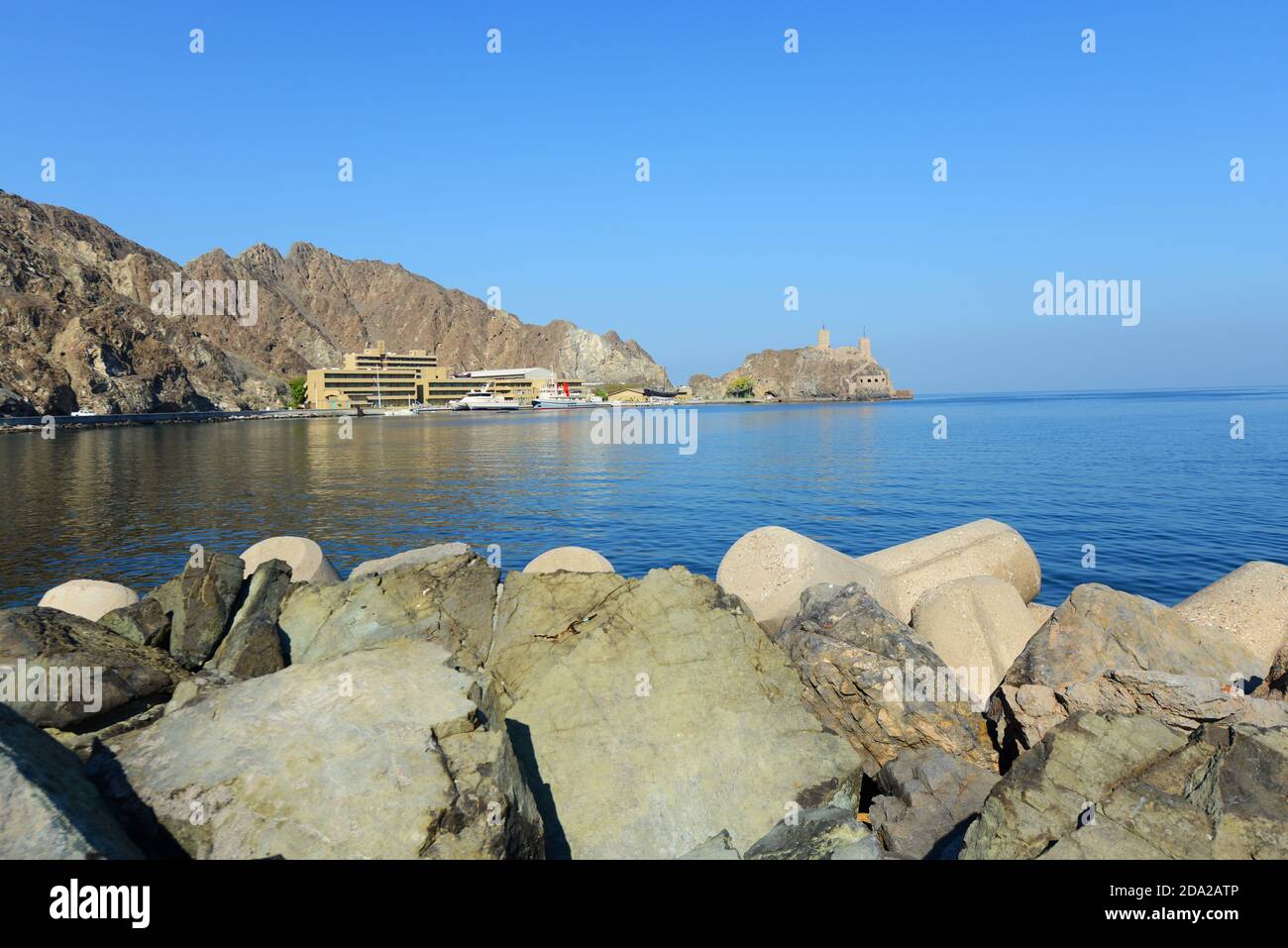 The picturesque coastline of old Muscat, Oman Stock Photo - Alamy