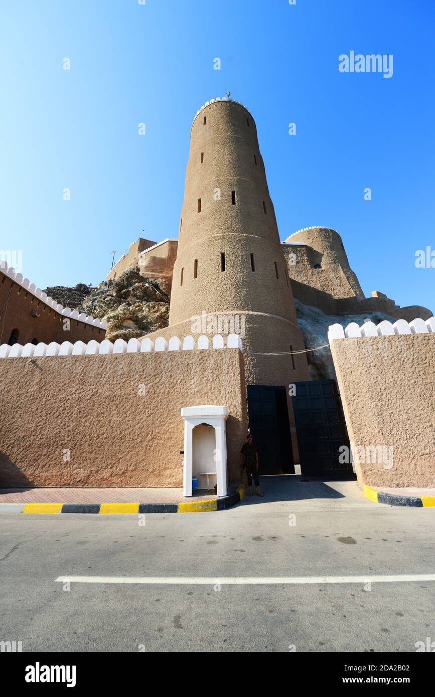 Al Mirani fort in old Muscat, Oman Stock Photo - Alamy