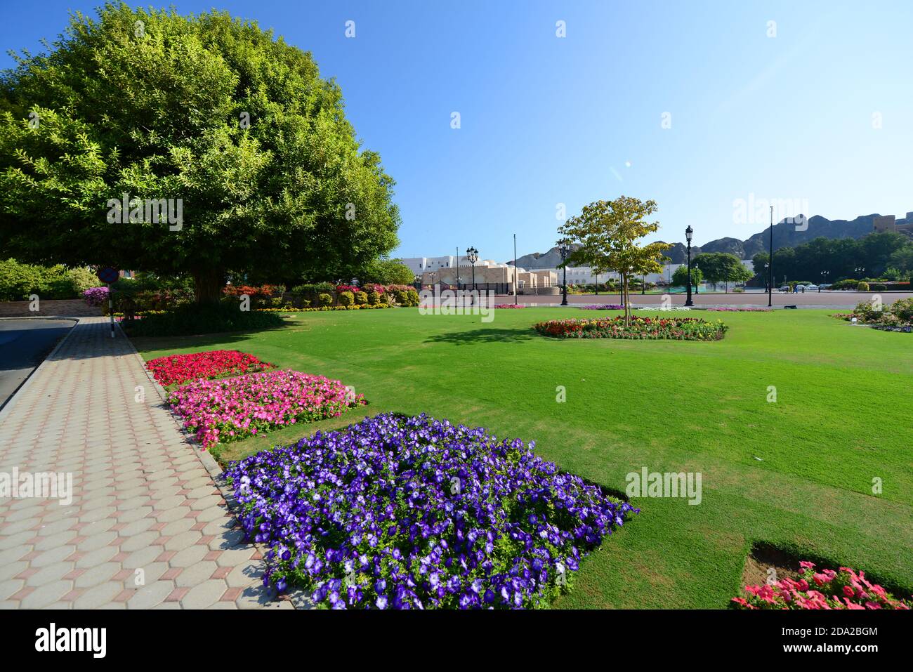 Beautiful gardens in old Muscat, Oman Stock Photo - Alamy