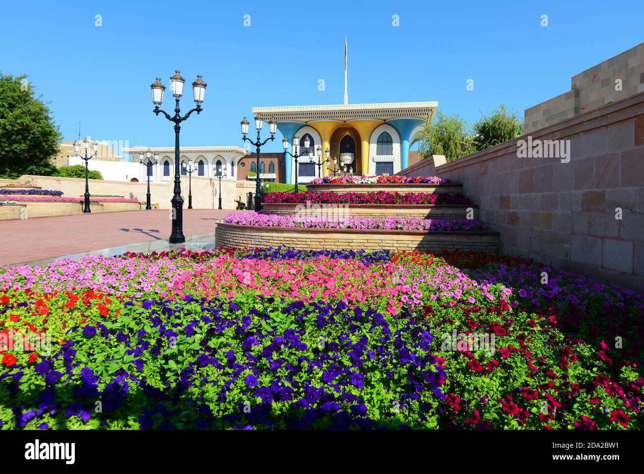 The Al Alam Palace in old Muscat, Oman Stock Photo - Alamy