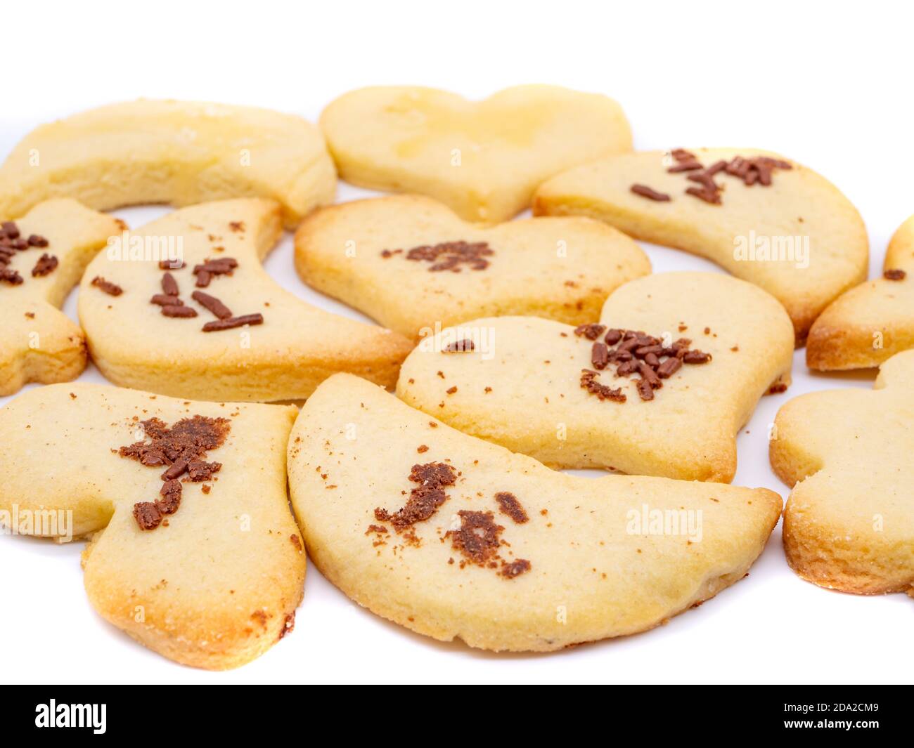 Christmas baking biscuits isolated on white background Stock Photo - Alamy