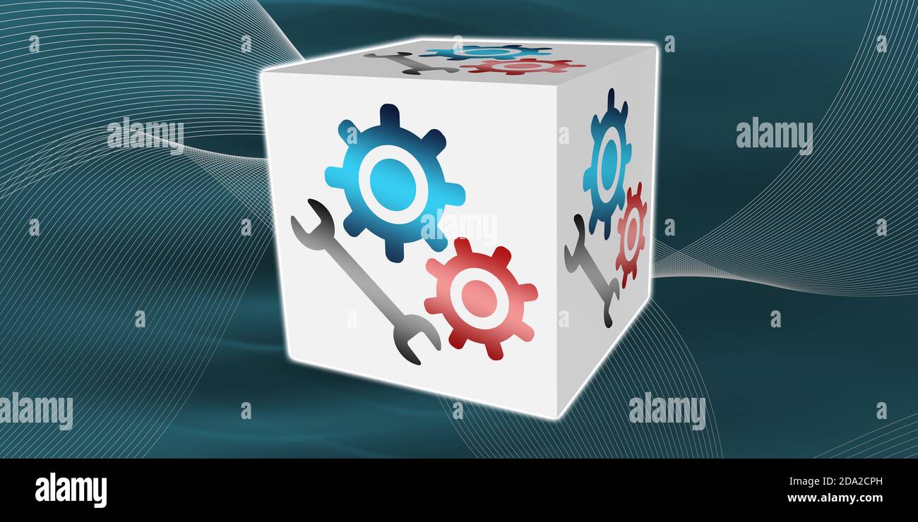 Illustration of a maintenance system concept Stock Photo - Alamy
