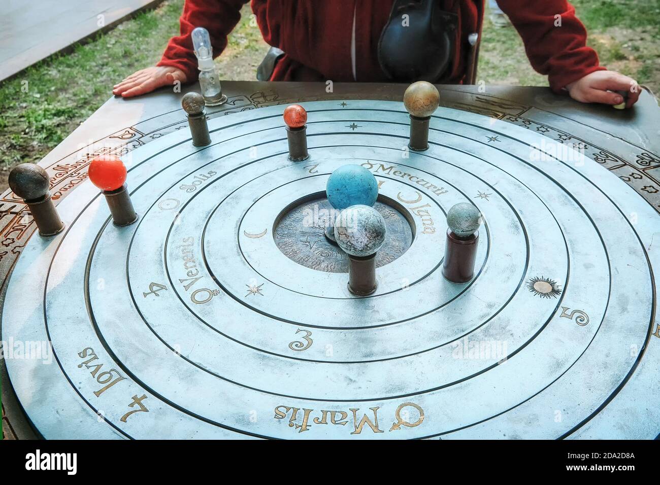Model of geocentric solar system. The ancient idea of the rotation of ...