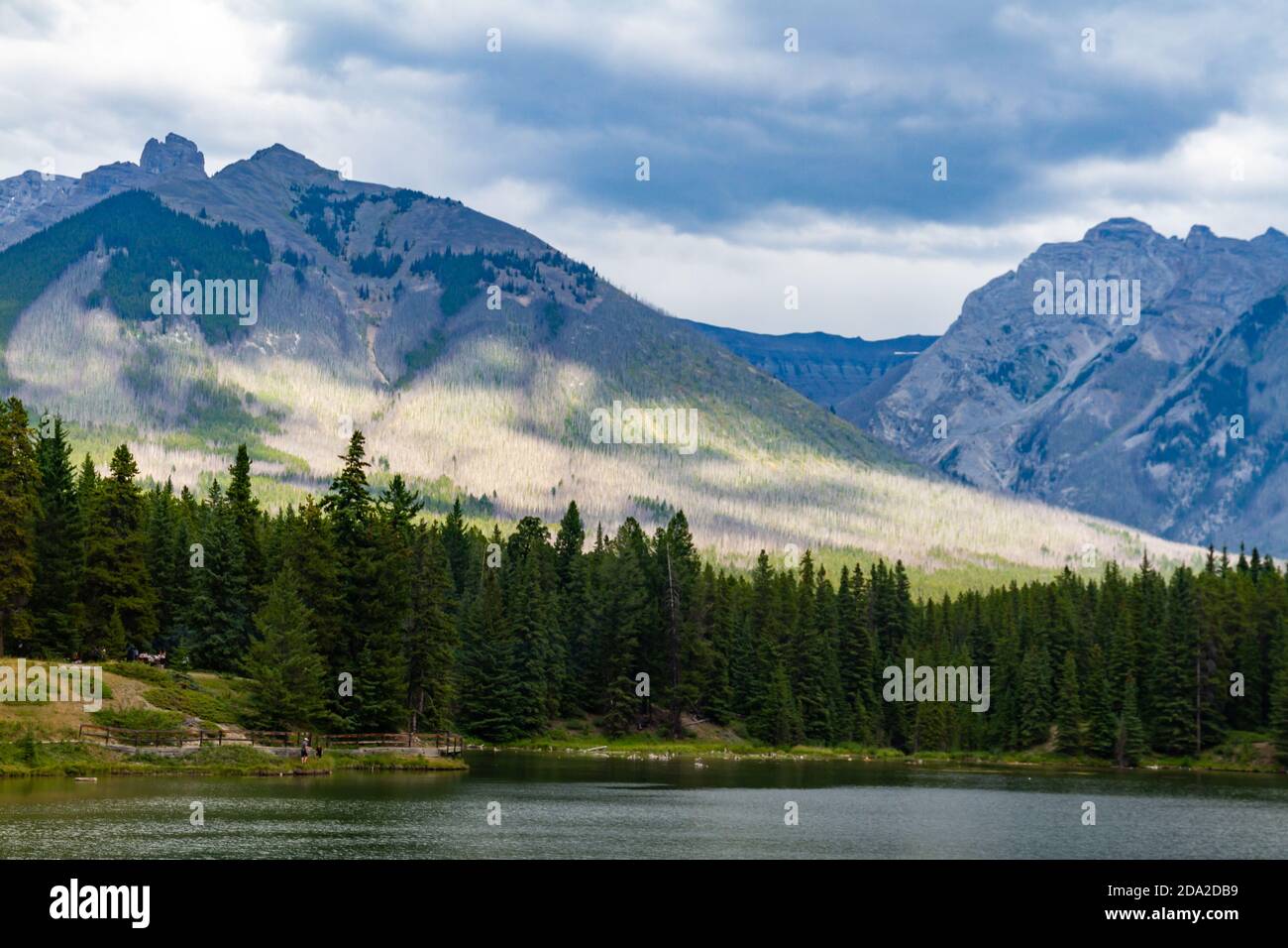 Johnson Lake - Banff National Park, Banff, Alberta, Canada Stock Photo ...