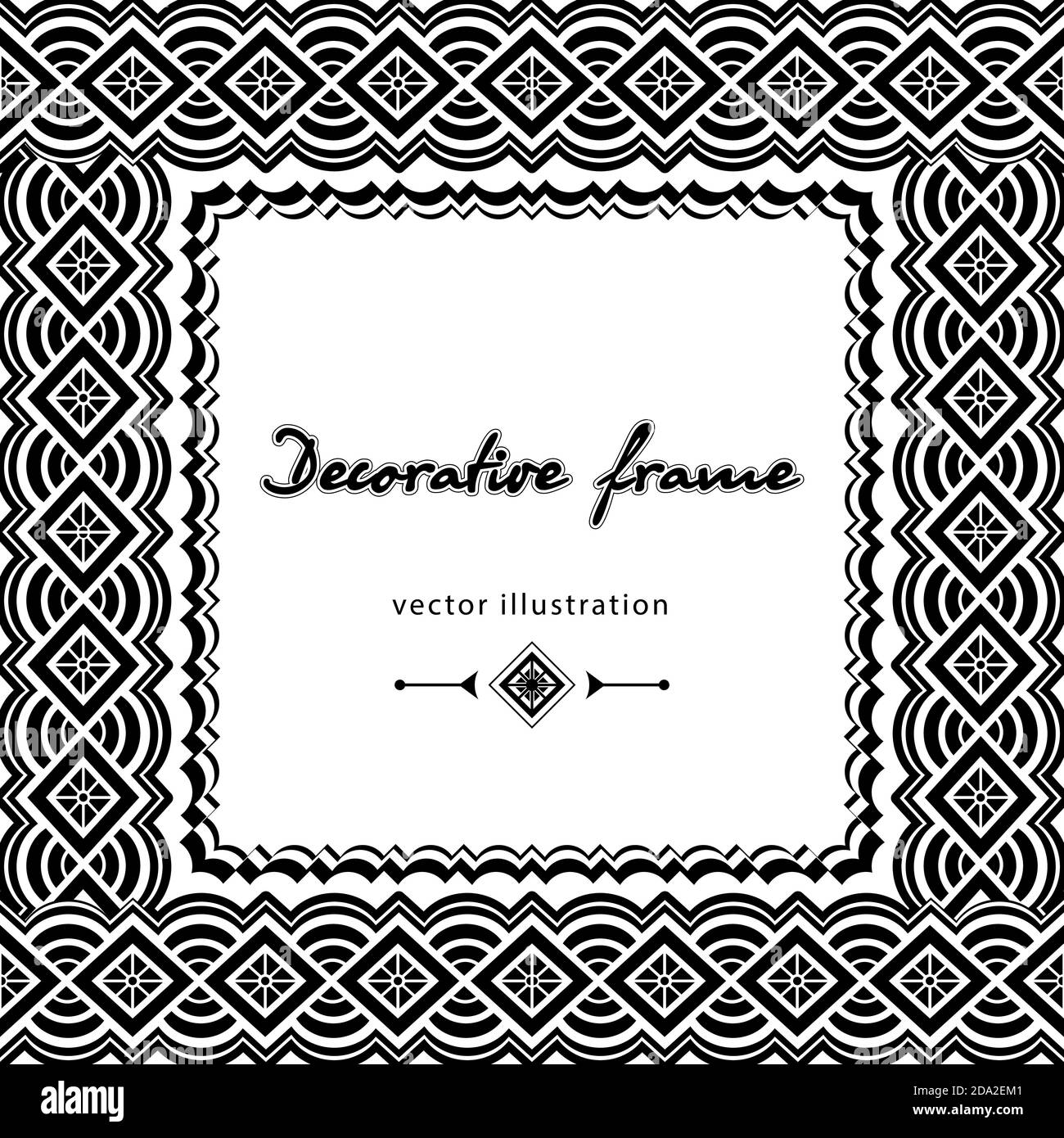 Braided black border Stock Vector Images - Alamy